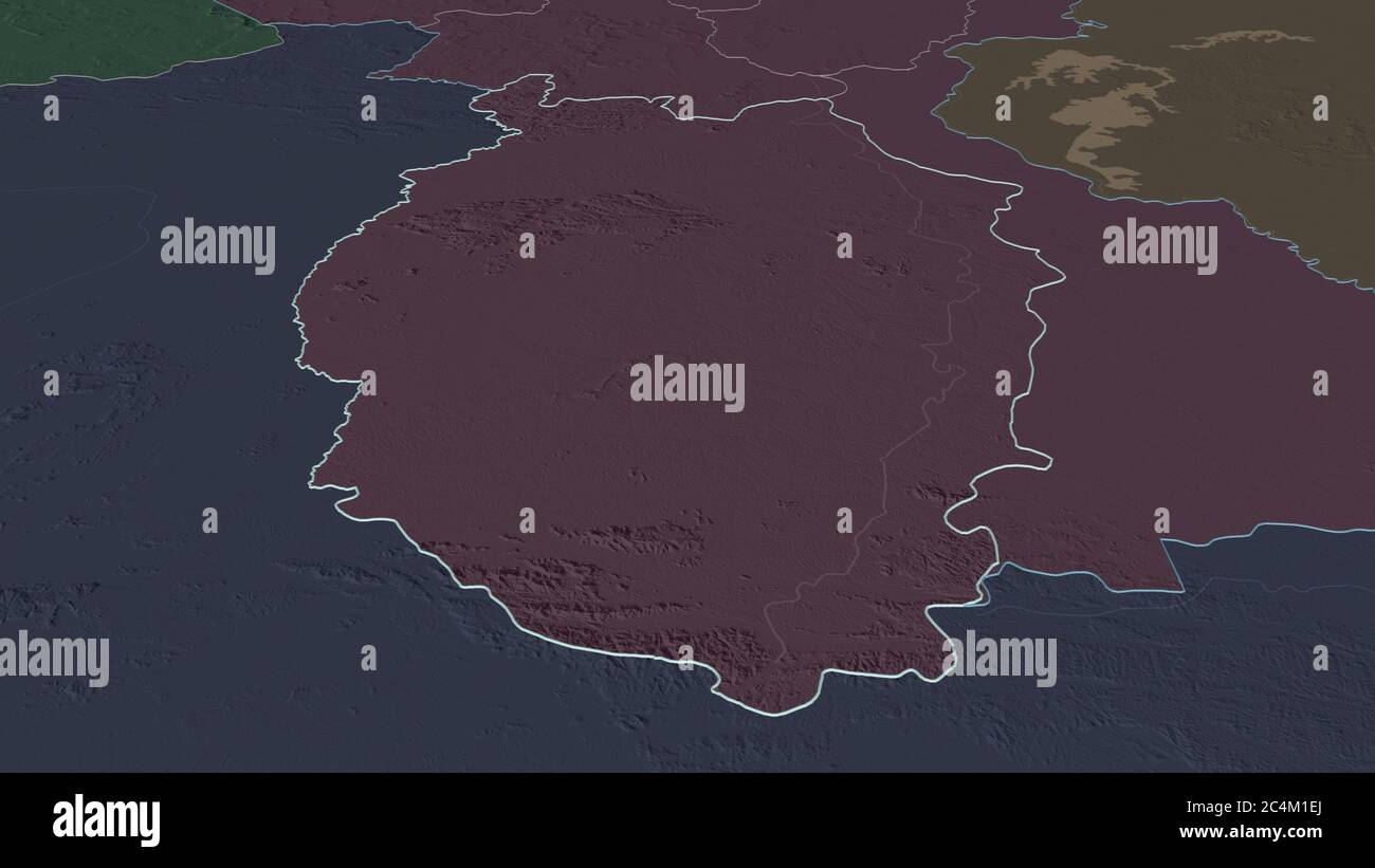 Zoom in on Upper Takutu-Upper Essequibo (region of Guyana) outlined ...