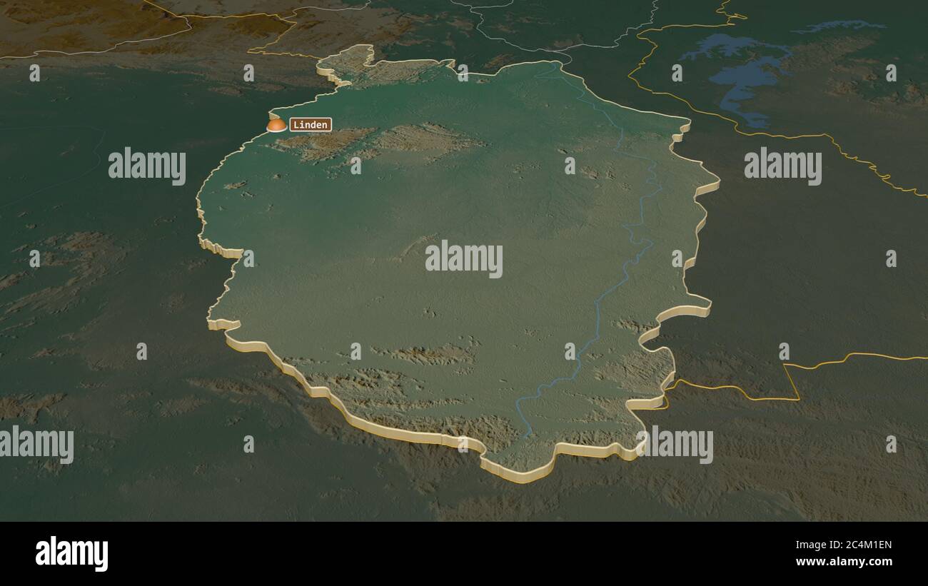 Zoom in on Upper Takutu-Upper Essequibo (region of Guyana) extruded ...