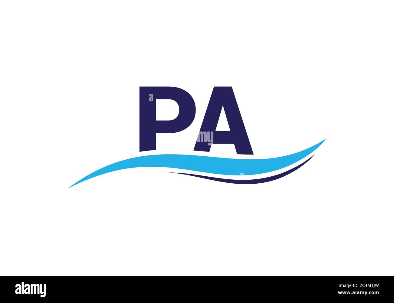 Initial Monogram Letter P A Logo Design Vector Template. P A Letter ...