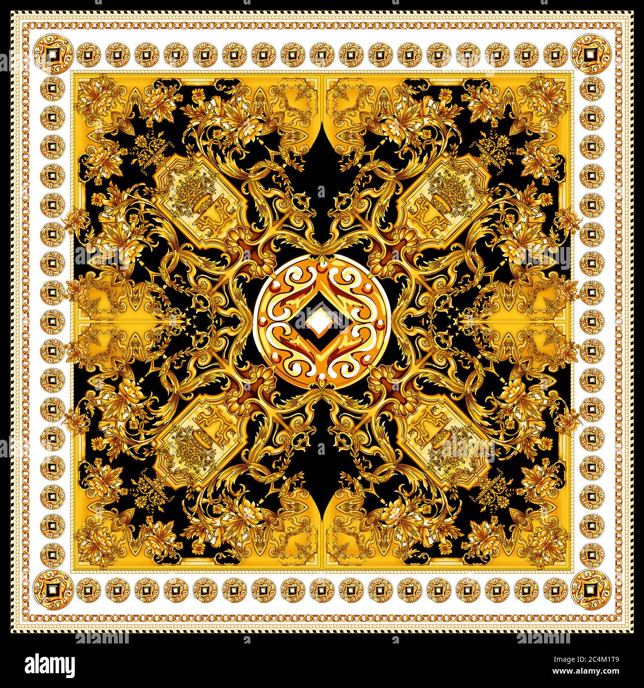 Elegant golden frame floral elements hi-res stock photography and ...