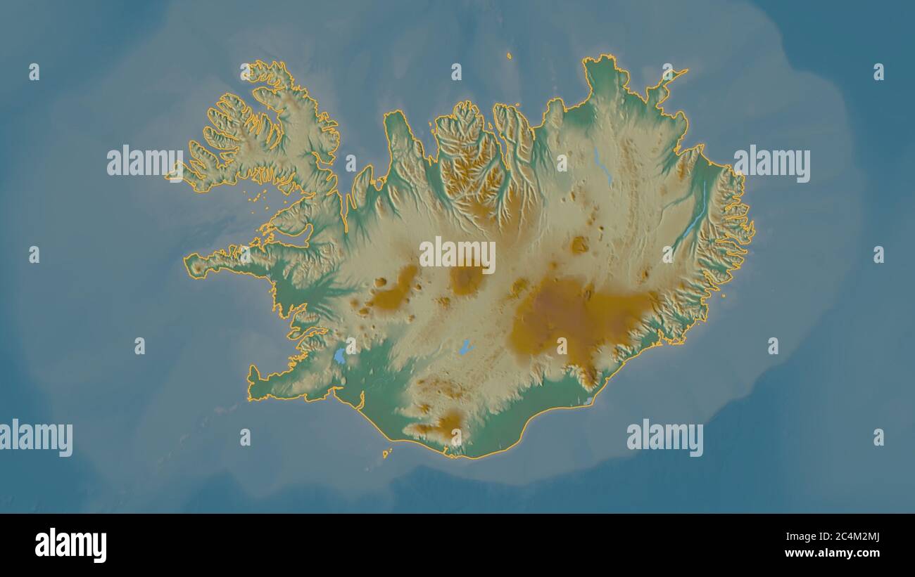 Iceland relief map hi-res stock photography and images - Alamy