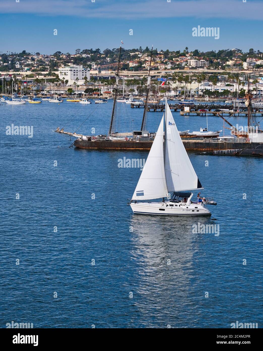 White Sailing Yacht Stock Photo - Alamy