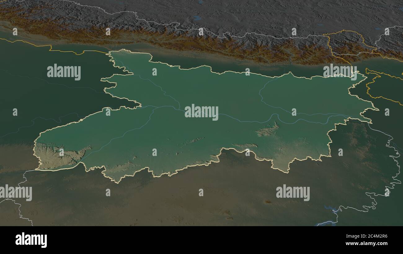 India state bihar relief map hi-res stock photography and images - Alamy