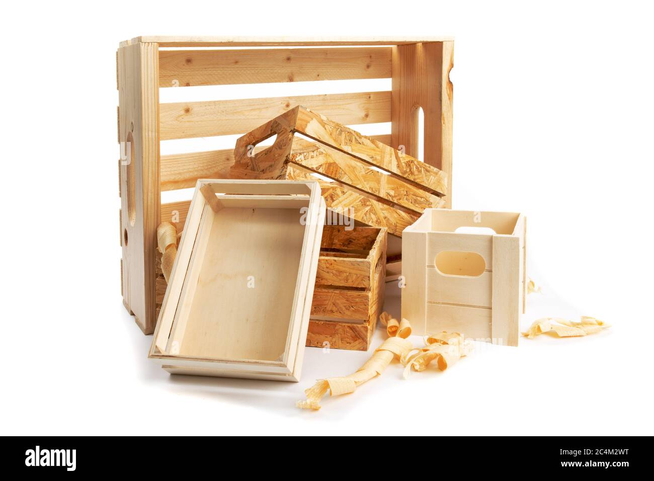 Wooden packing crates Cut Out Stock Images & Pictures - Alamy