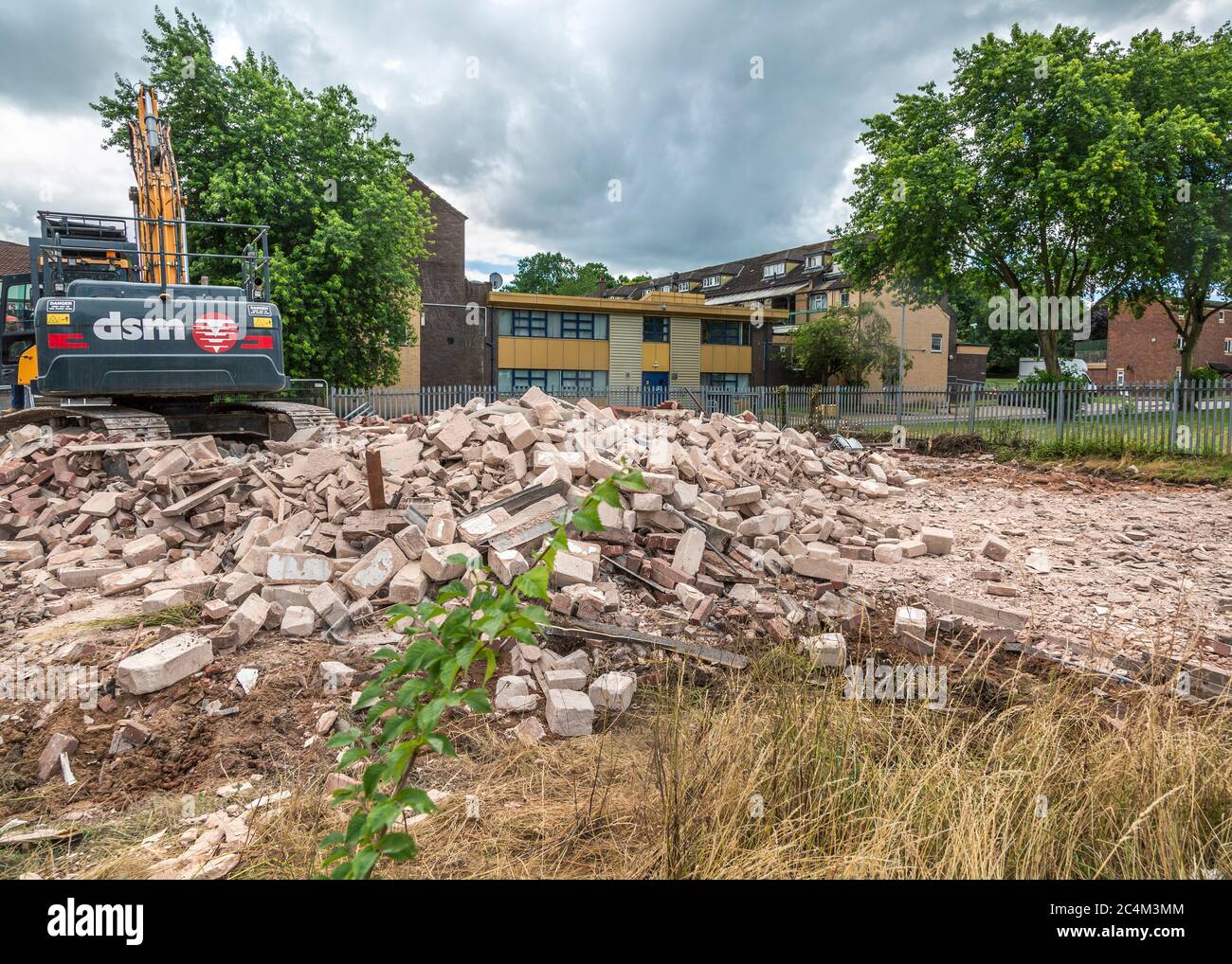 Doctors surgery demolition in Woodrow Centre, Redditch, Worcestershire ...