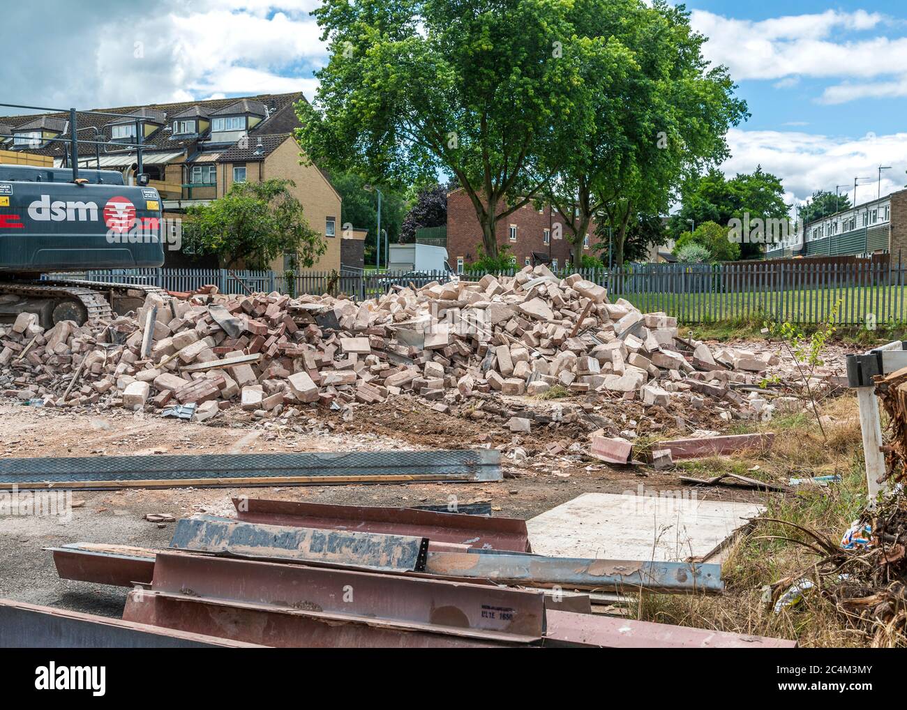 Doctors surgery demolition in Woodrow Centre, Redditch, Worcestershire ...