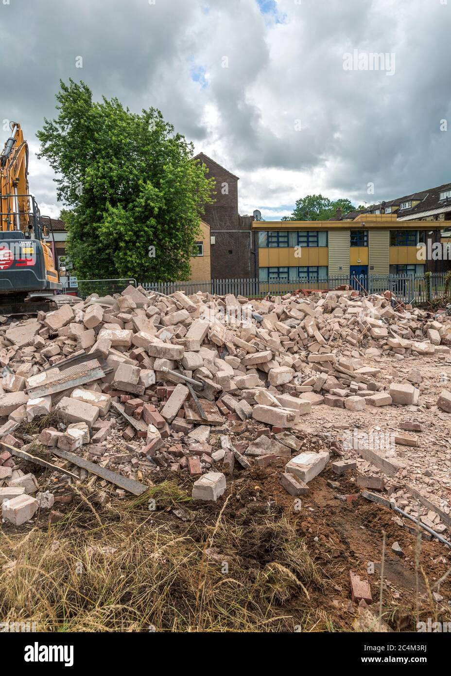 Doctors surgery demolition in Woodrow Centre, Redditch, Worcestershire ...