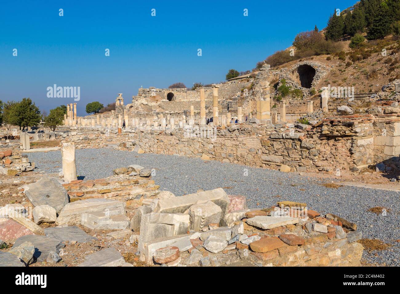 Ruins of the ancient city Ephesus, the ancient Greek city in Turkey, in ...