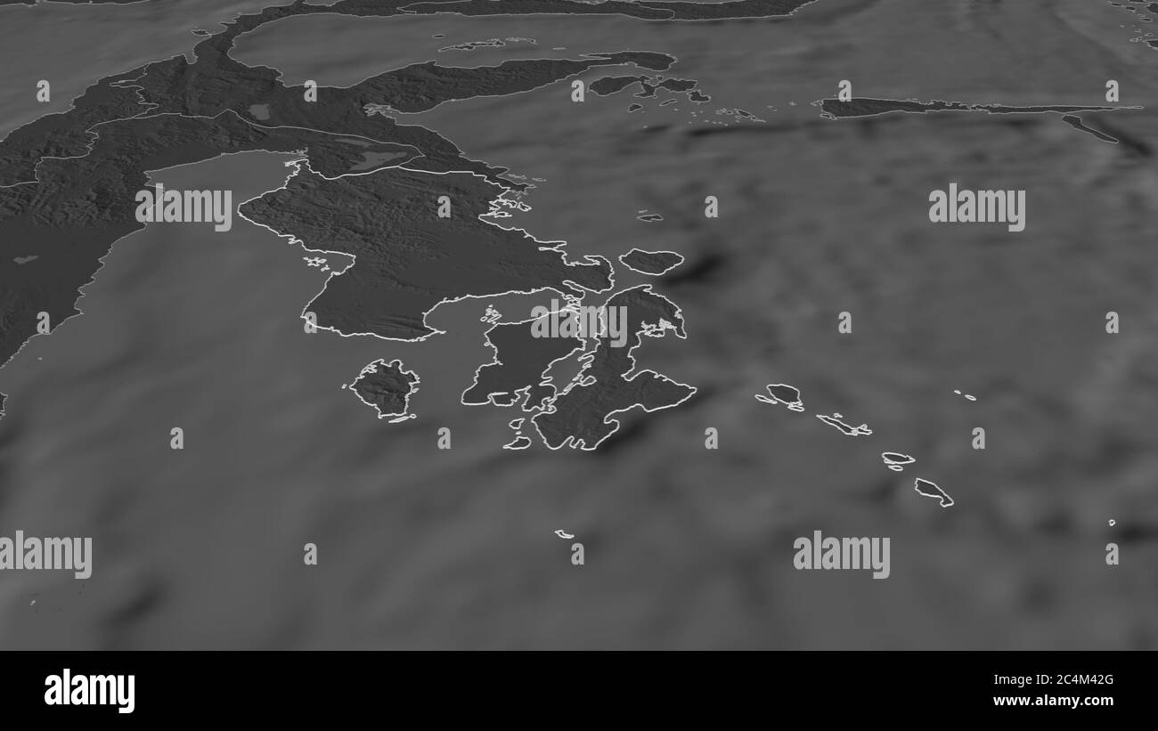 Zoom in on Sulawesi Tenggara (province of Indonesia) outlined. Oblique ... Zoom in on Sulawesi Tenggara (province of Indonesia) outlined. Oblique ...