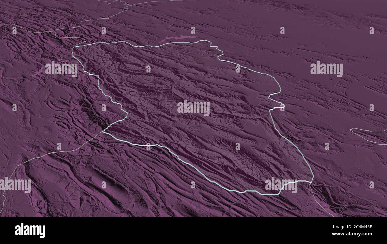 Zoom in on Chahar Mahall and Bakhtiari (province of Iran) outlined ...