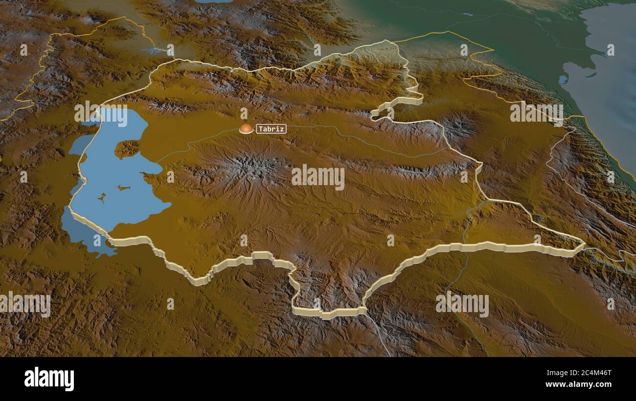 Iran,relief map with border hi-res stock photography and images - Alamy