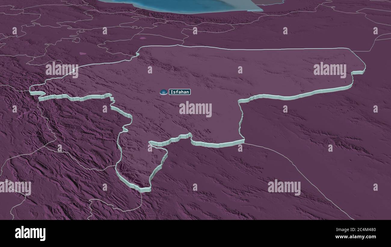 Isfahan province map hi-res stock photography and images - Alamy
