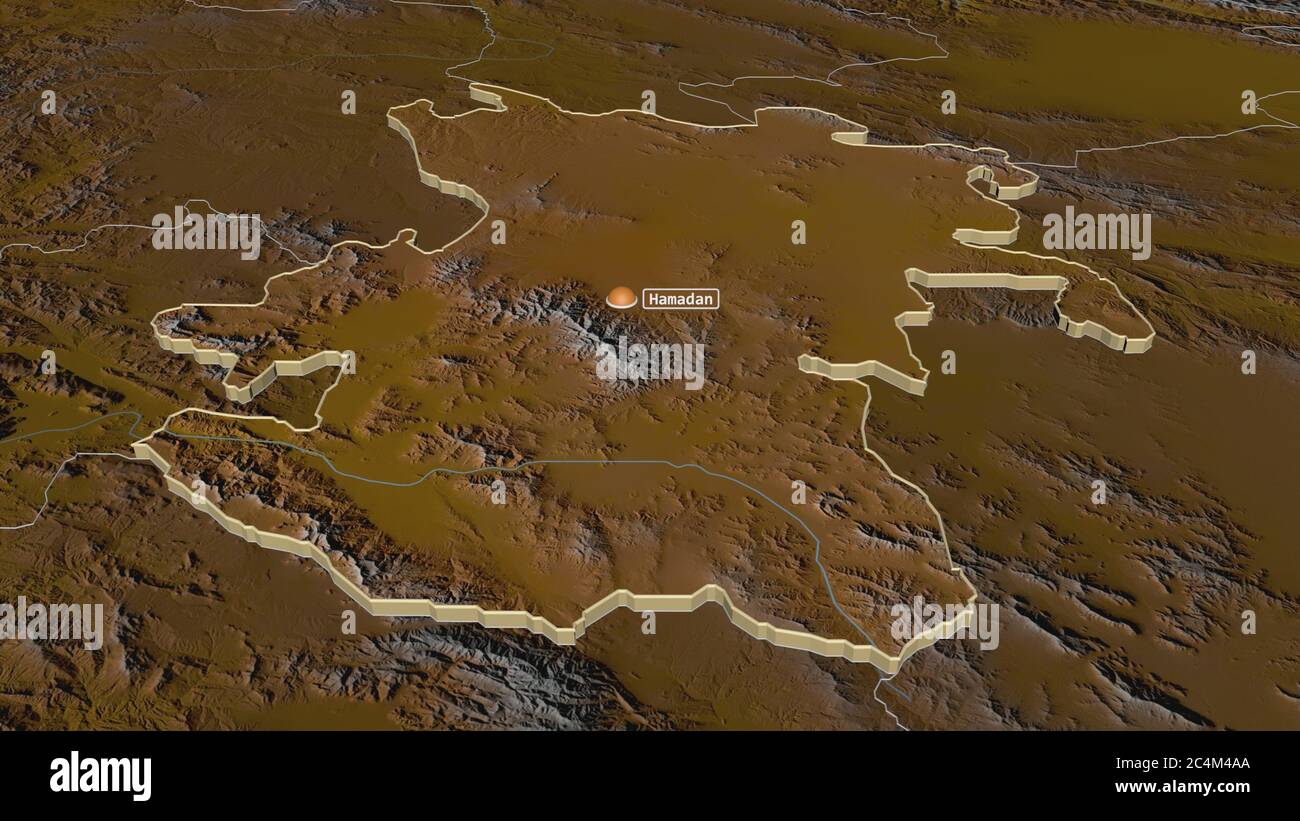 Iran, relief map with border hi-res stock photography and images - Alamy