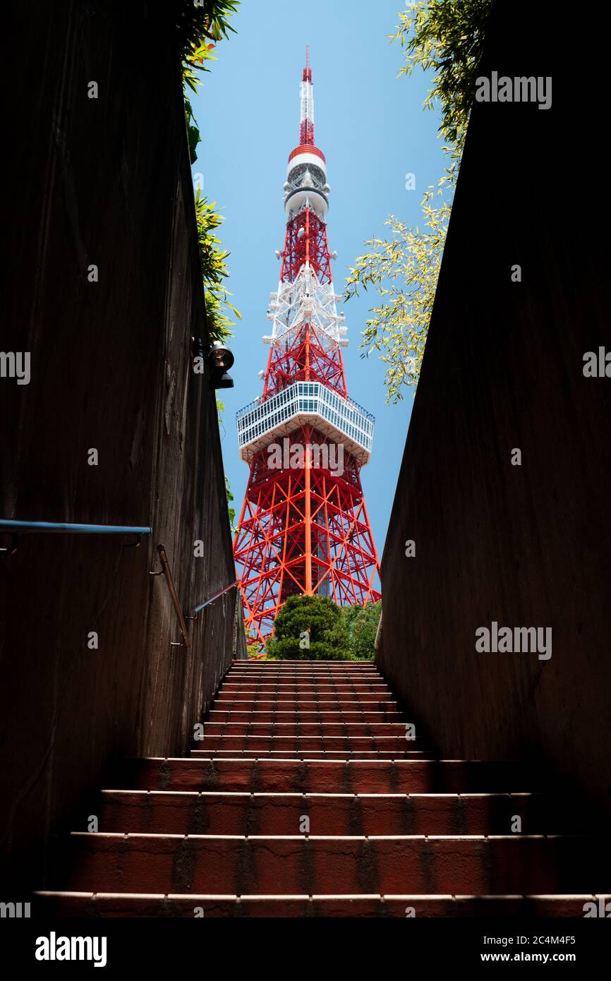 Tokyo tower stairs hi-res stock photography and images - Alamy