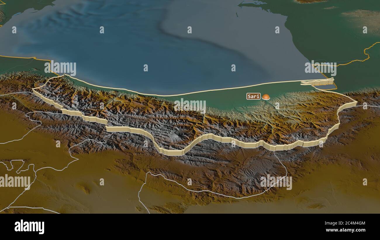 Iran, relief map with border hi-res stock photography and images - Alamy