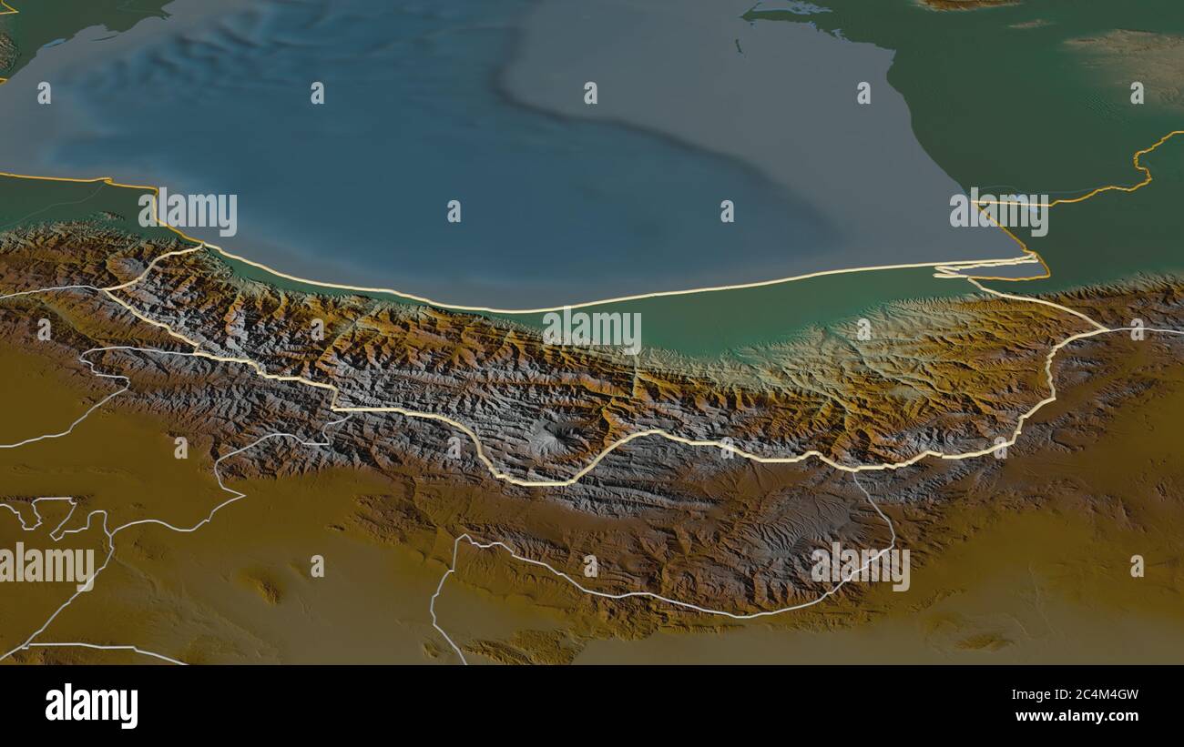 Iran, relief map with border hi-res stock photography and images - Alamy