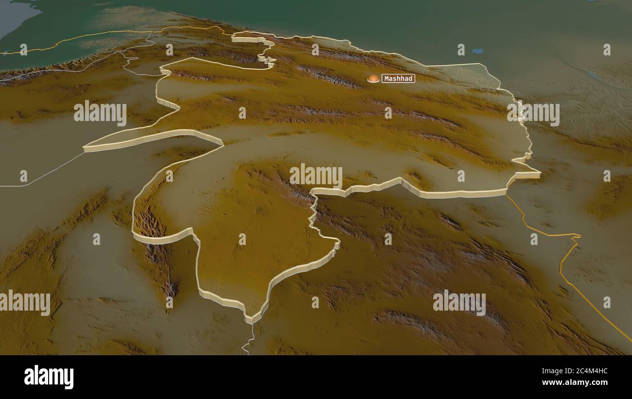 Iran, relief map with border hi-res stock photography and images - Alamy