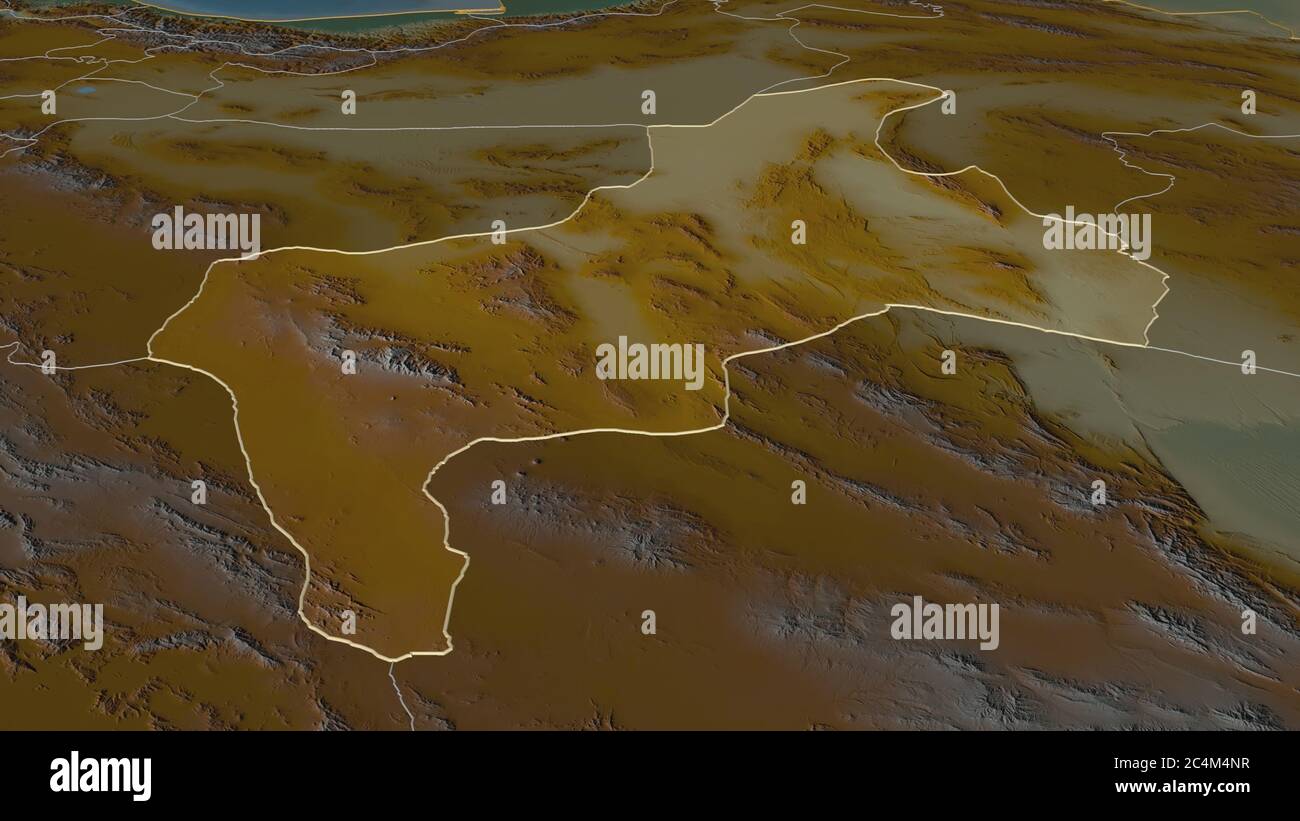 Iran, relief map with border hi-res stock photography and images - Alamy