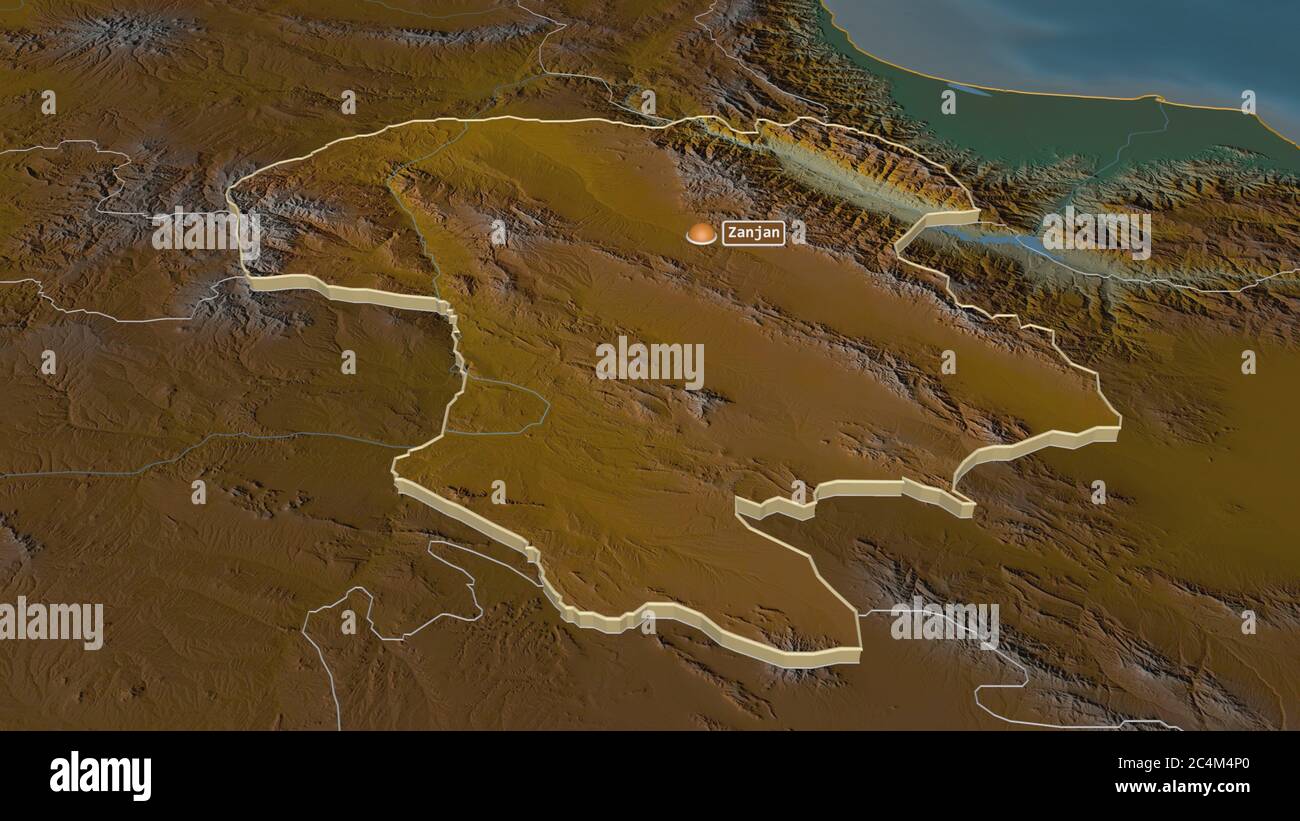 Iran, relief map with border hi-res stock photography and images - Alamy