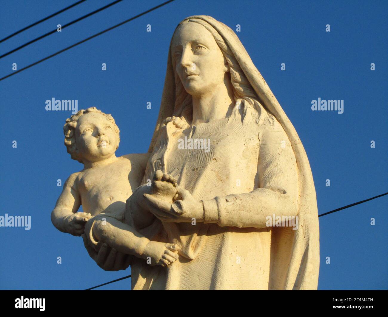RABAT, MALTA - Jul 19, 2014: A limestone statue of the Virgin Mary and ...