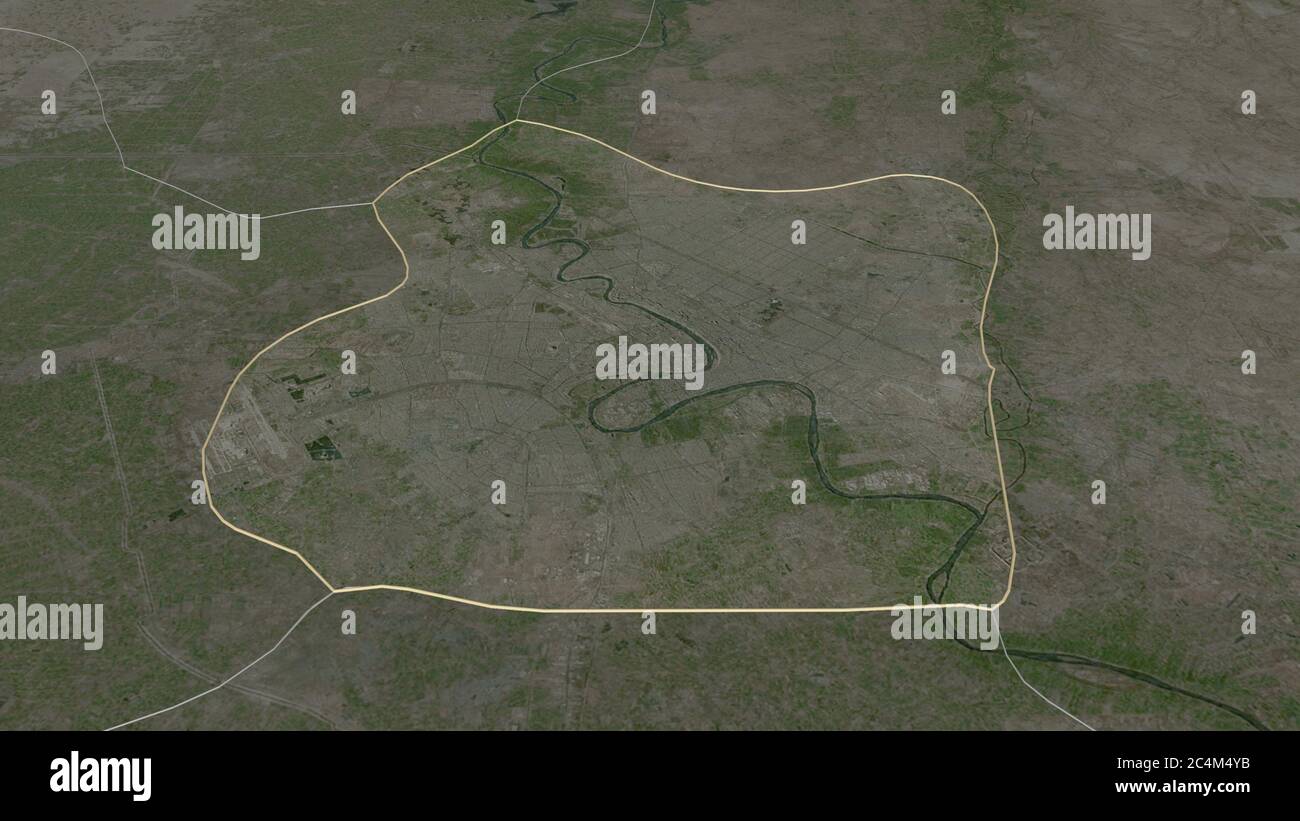 Satellite view of baghdad map hi-res stock photography and images - Alamy