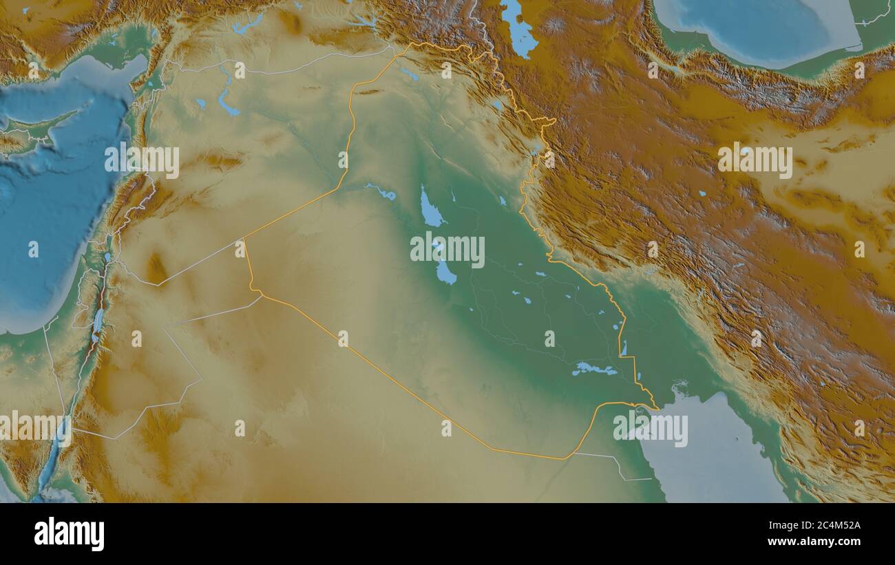 Iraq country profile map hi-res stock photography and images - Alamy