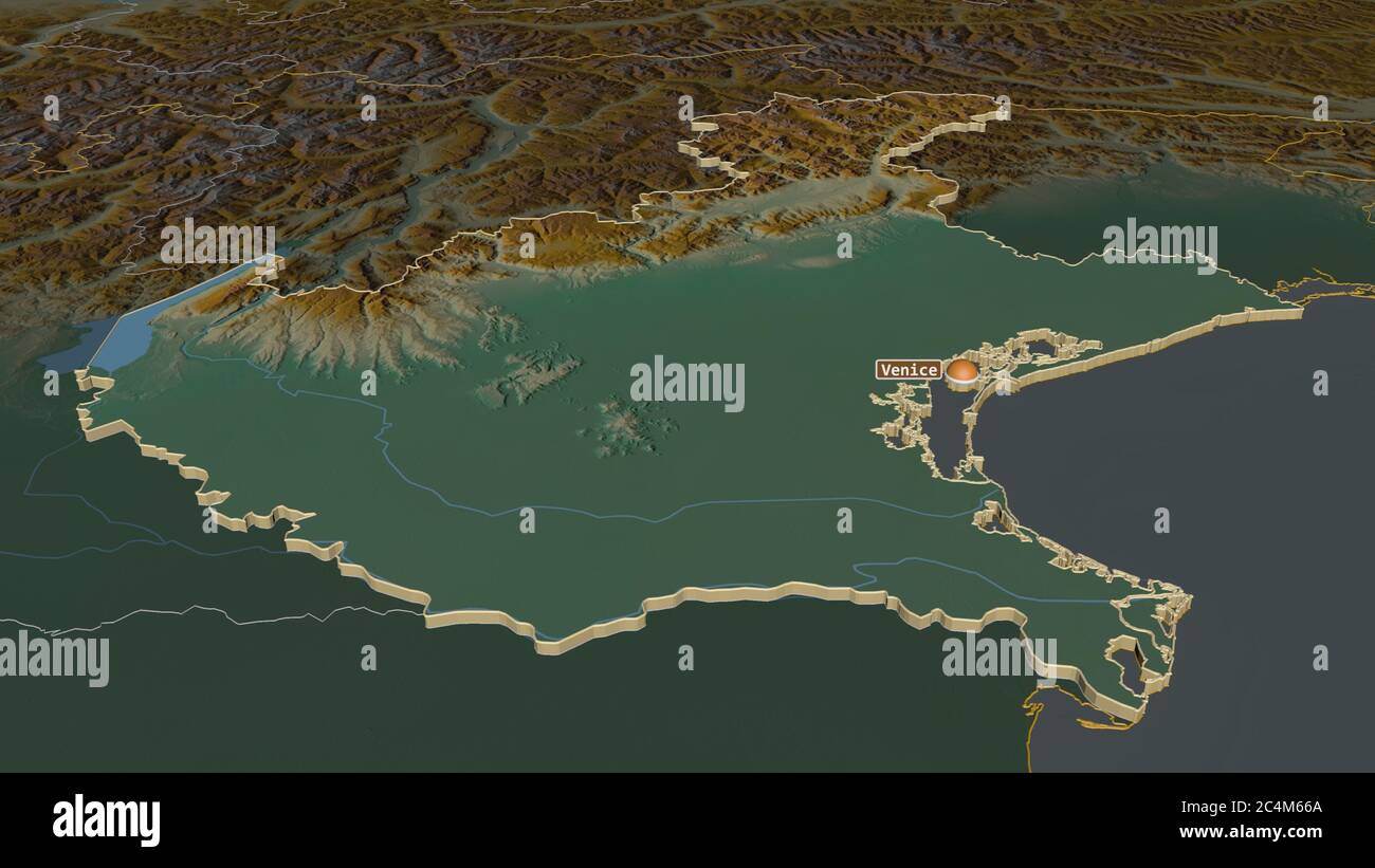 Map of venice and veneto region hi-res stock photography and images - Alamy