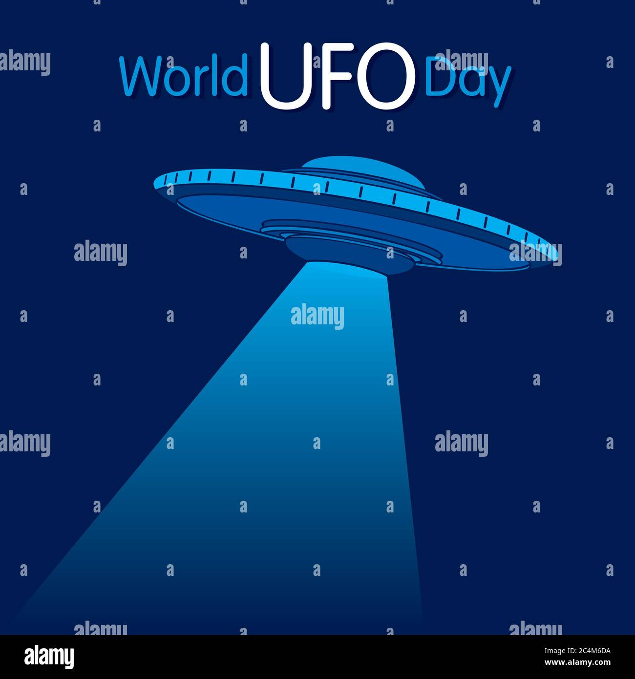 vector illustration of world UFO day poster or banner design Stock ...
