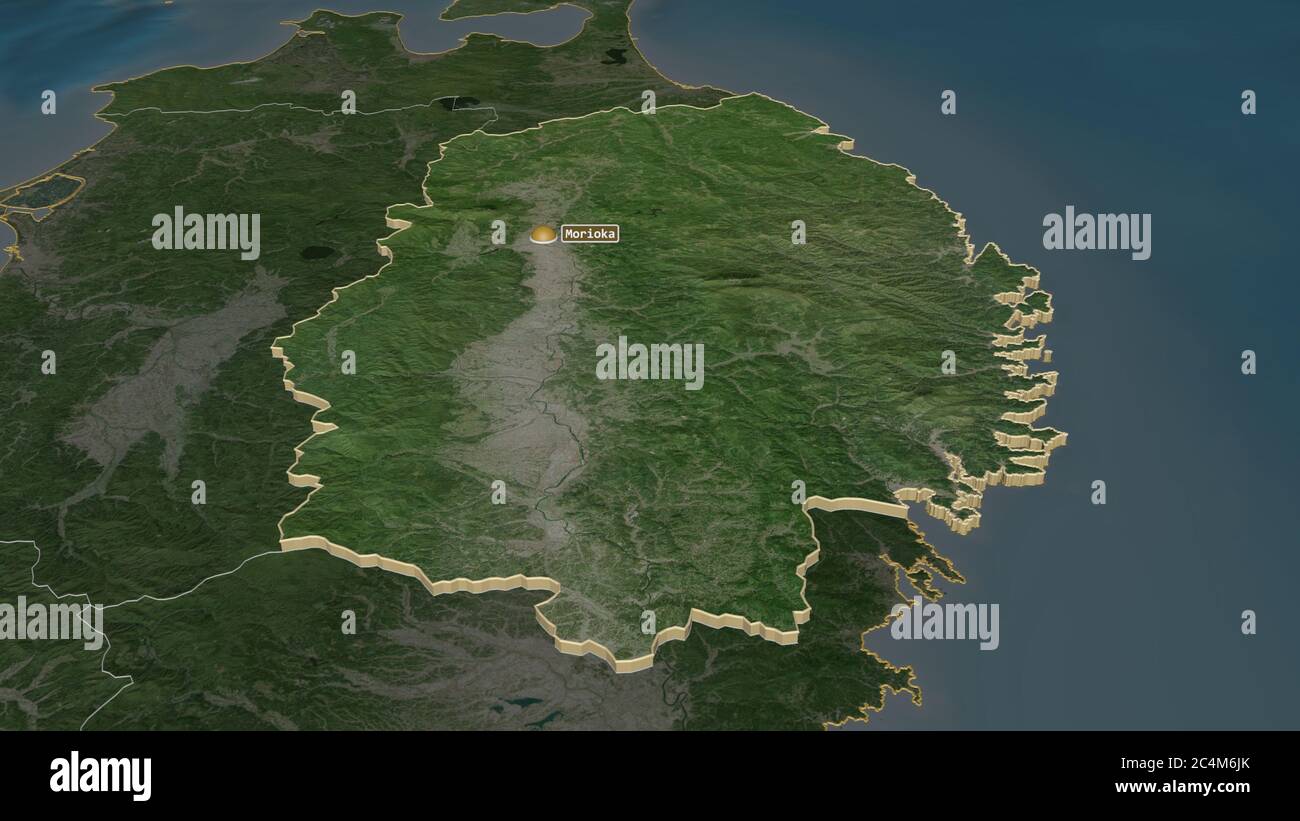 Map of iwate hi-res stock photography and images - Alamy