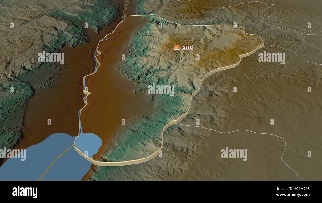 Jordan relief map border hi-res stock photography and images - Alamy