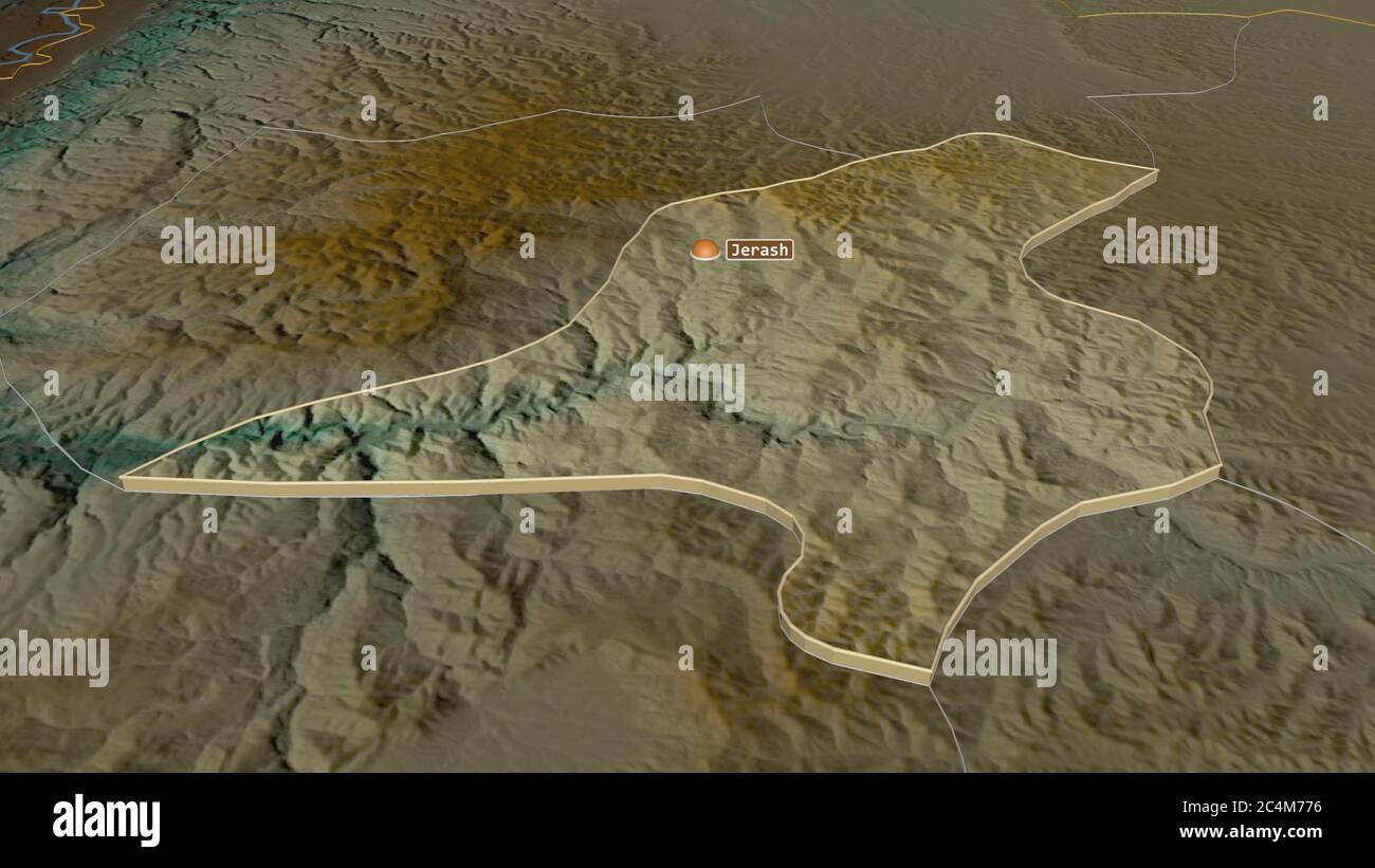 Jordan relief map border hi-res stock photography and images - Alamy