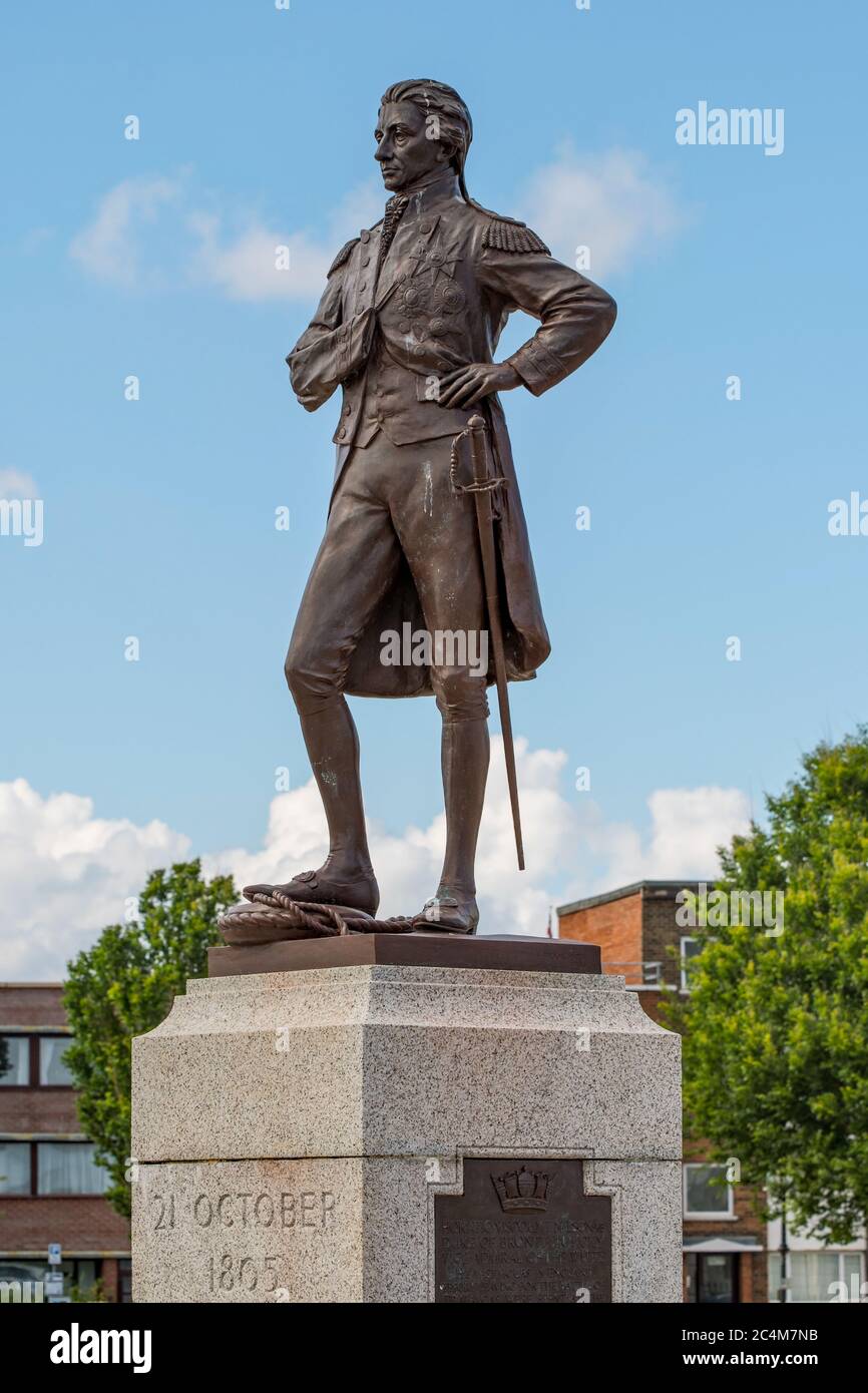 Statue of the British naval hero Vice Admiral Lord Nelson in Grand ...