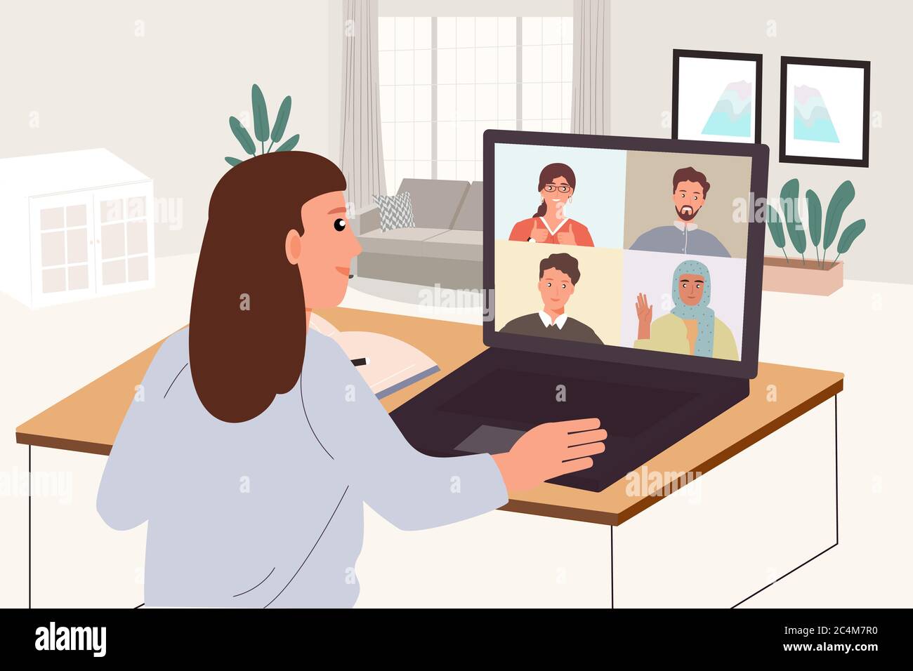 Businesswoman in meeting conference Stock Vector Images - Alamy