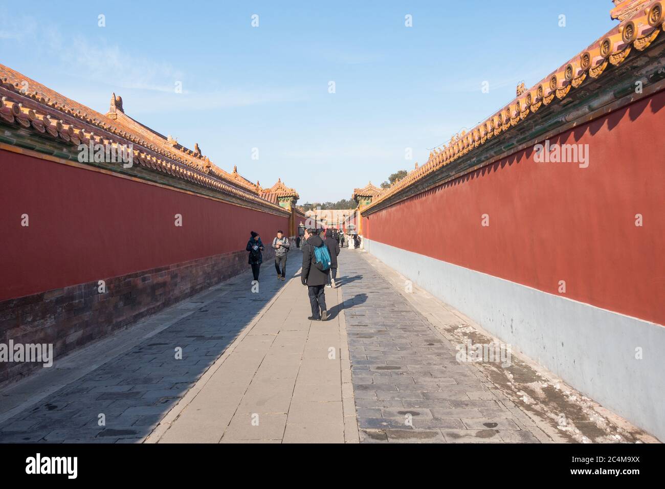 Beijing, China - December 18, 2019: Tourists visit Forbidden City Stock ...