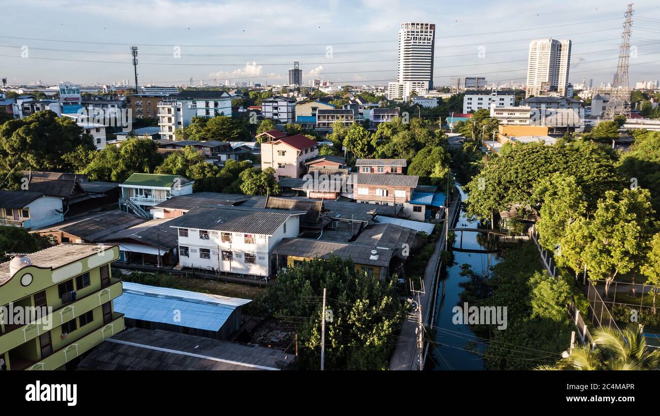 High top view of Community village Stock Photo - Alamy