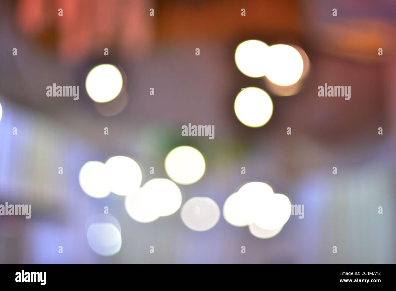 Colorful bokeh with neon lights at night time, motion movement with ...