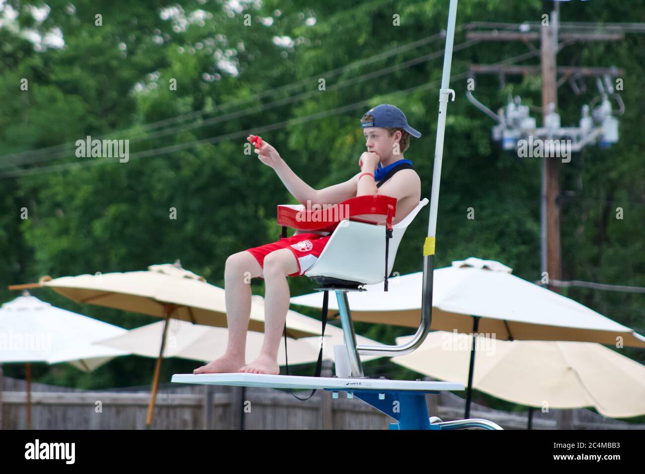 Lifeguard on guard Stock Photo - Alamy
