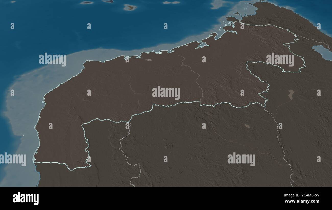 Zoom in on Mahajanga (autonomous province of Madagascar) outlined ...