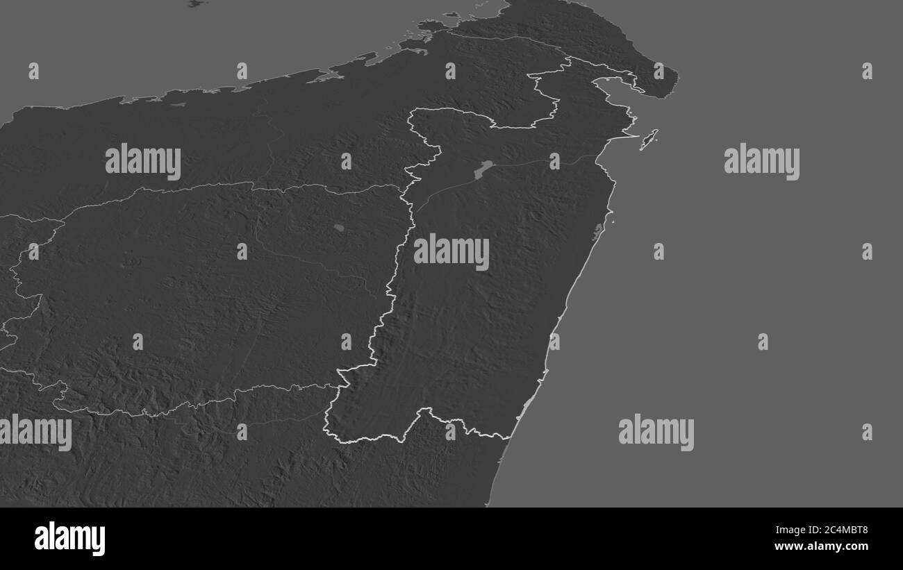 Zoom in on Toamasina (autonomous province of Madagascar) outlined ...