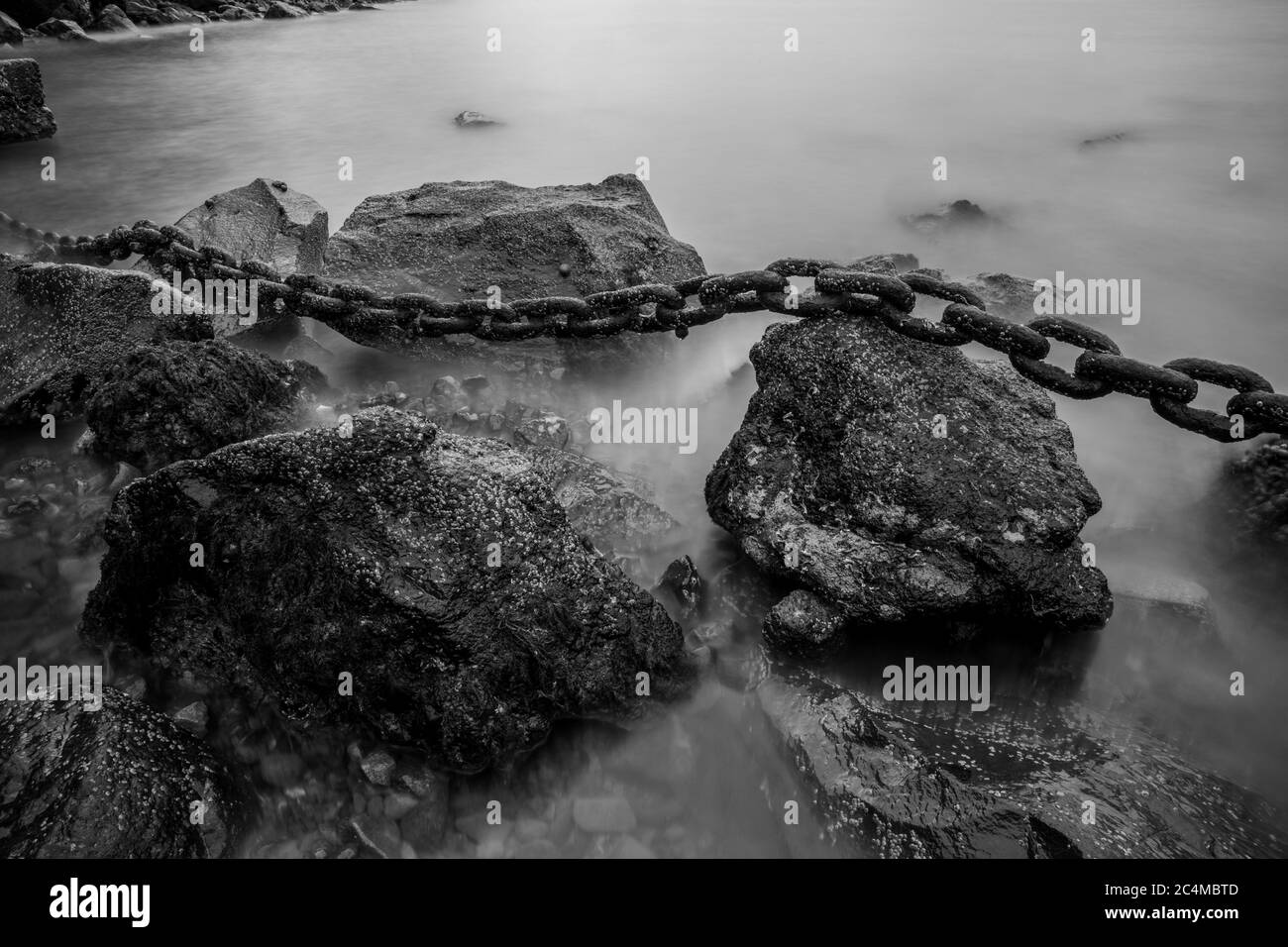 Ship chain in the water, on the sea pier in New Zealand Stock Photo - Alamy