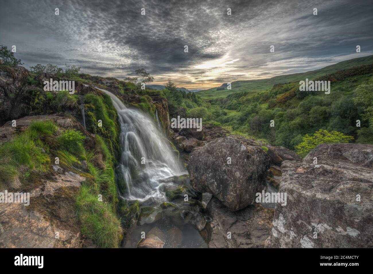 The Loup of Fintry waterfall North of Glasgow Stock Photo - Alamy