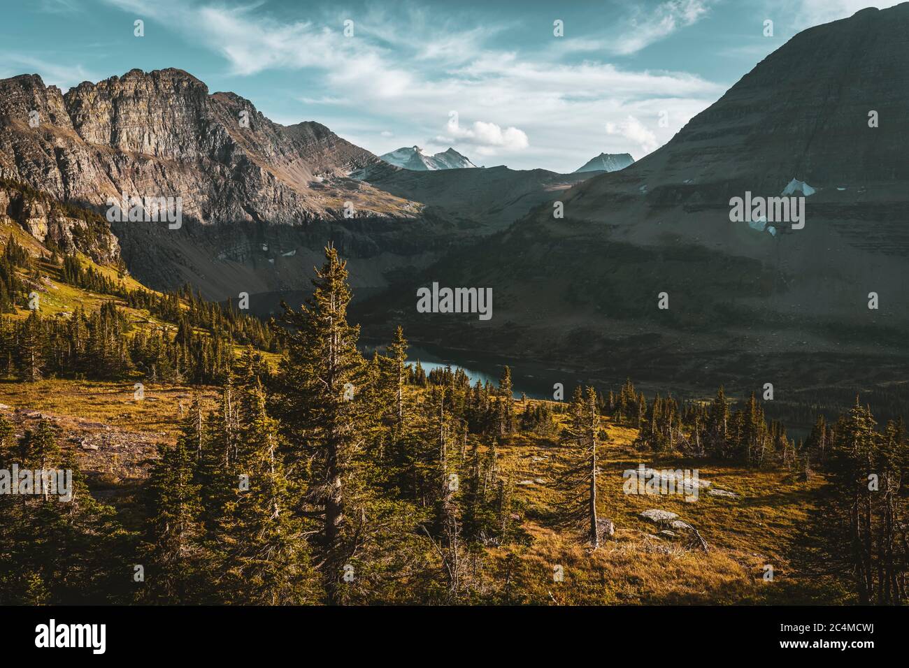 scenic views of hidden lake overlook. Glacier national park Stock Photo ...