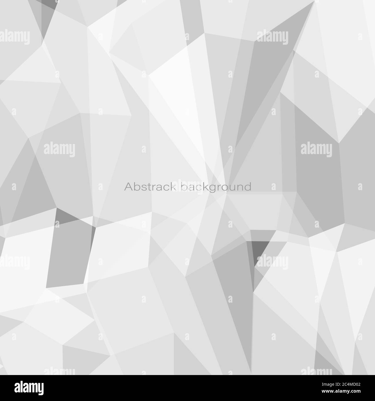Abstract geometric white and gray polygon or lowpoly vector technology ...
