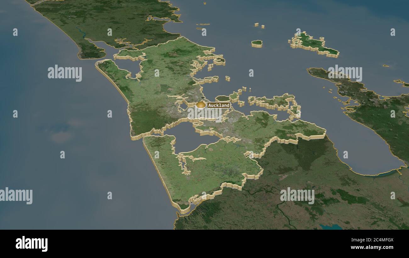 Satellite view of auckland map hi-res stock photography and images - Alamy