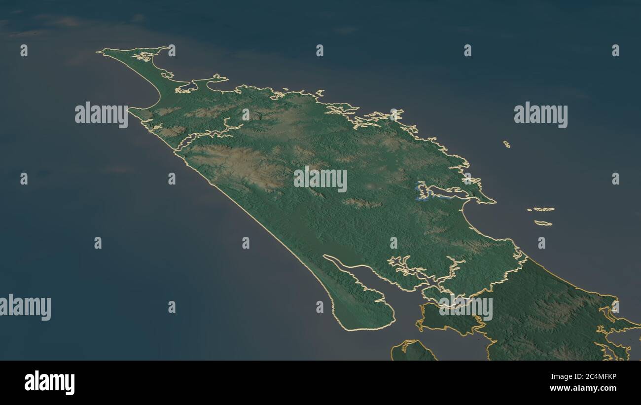 Zoom in on Northland (regional council of New Zealand) outlined ...