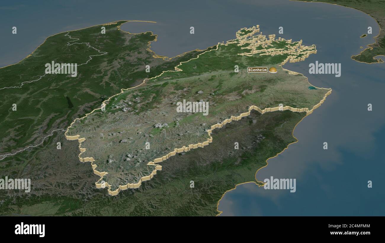 Marlborough new zealand map hi-res stock photography and images - Alamy