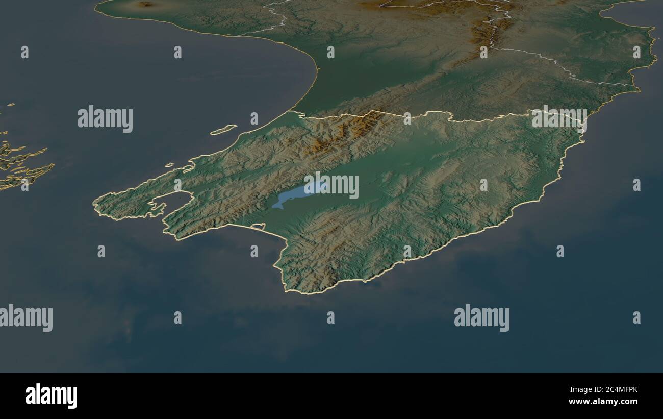 Zoom in on Wellington (regional council of New Zealand) outlined ...