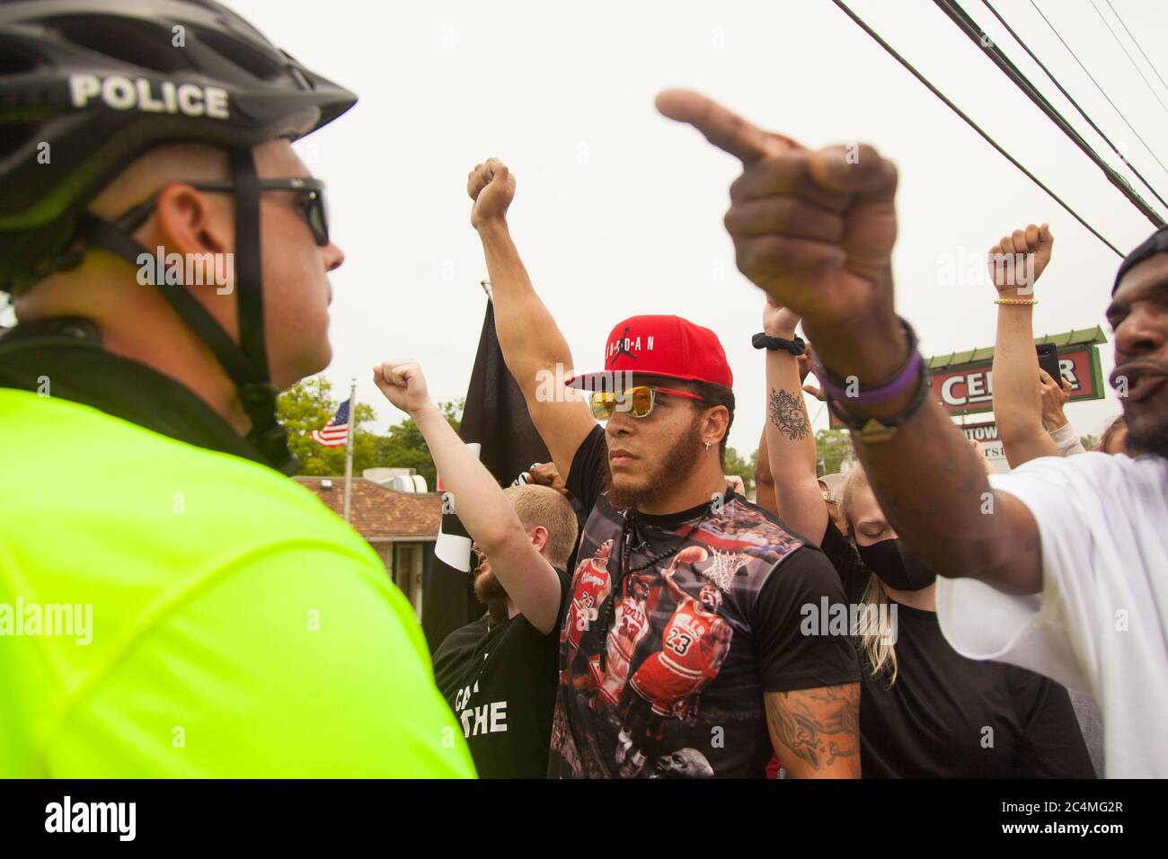 McKinney, Texas, USA. 27th June, 2020. Protesters gather for a third ...