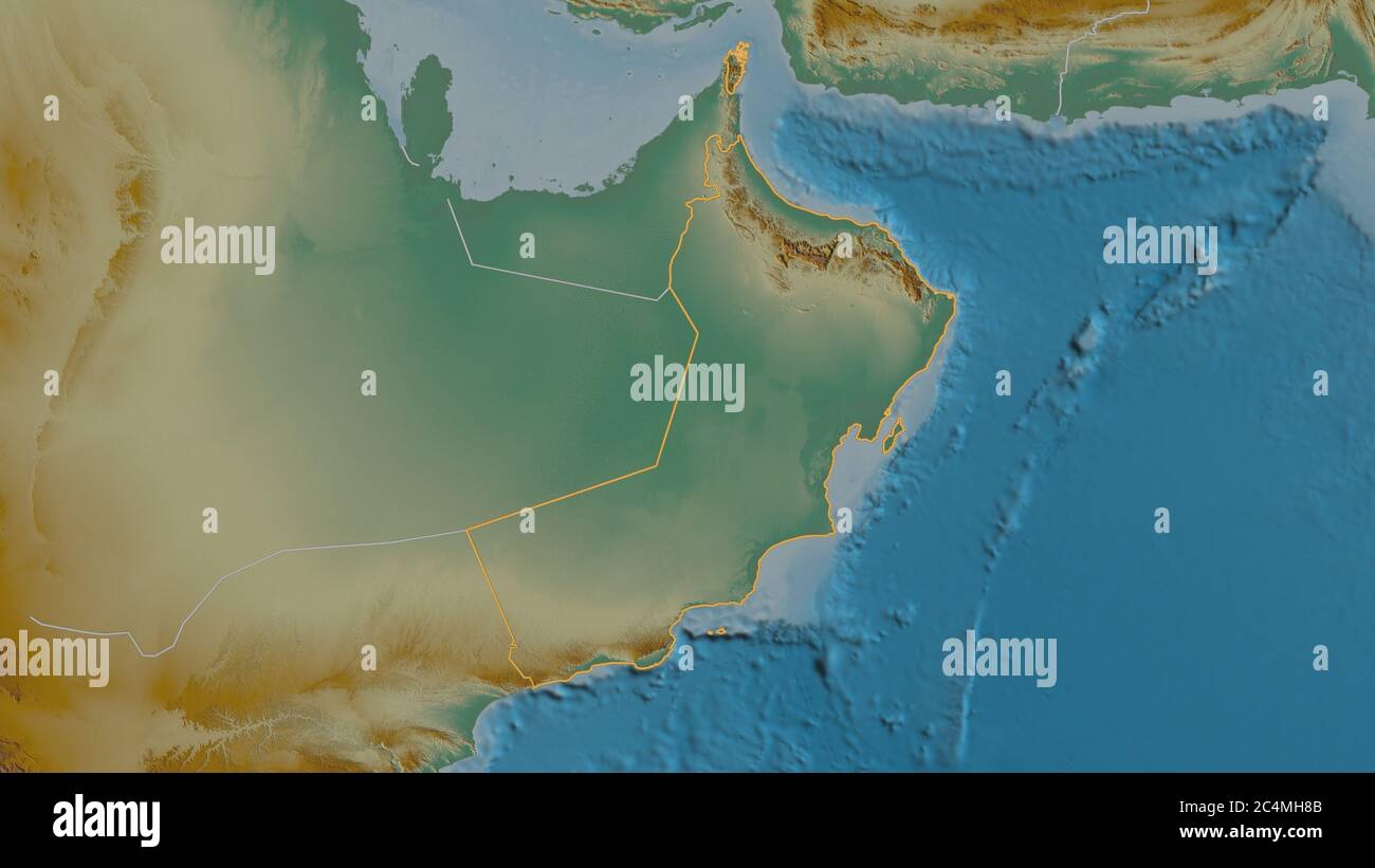 Oman relief map hi-res stock photography and images - Alamy