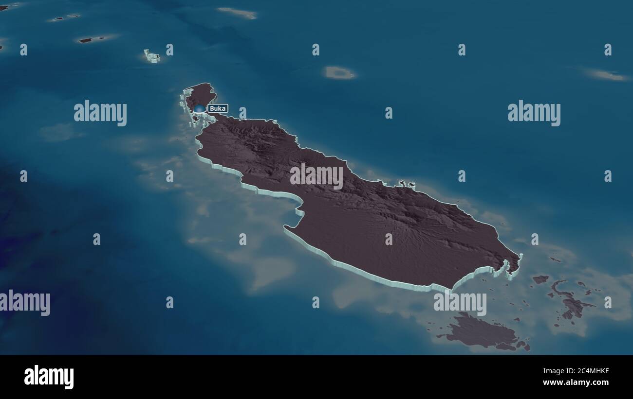 Bougainville north solomon islands map hi-res stock photography and ...